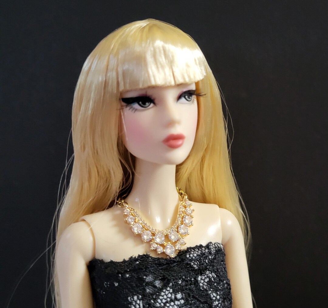 Rhinestone DOLL NECKLACE CHOKER for Vintage Repro Silkstone Barbie and ...