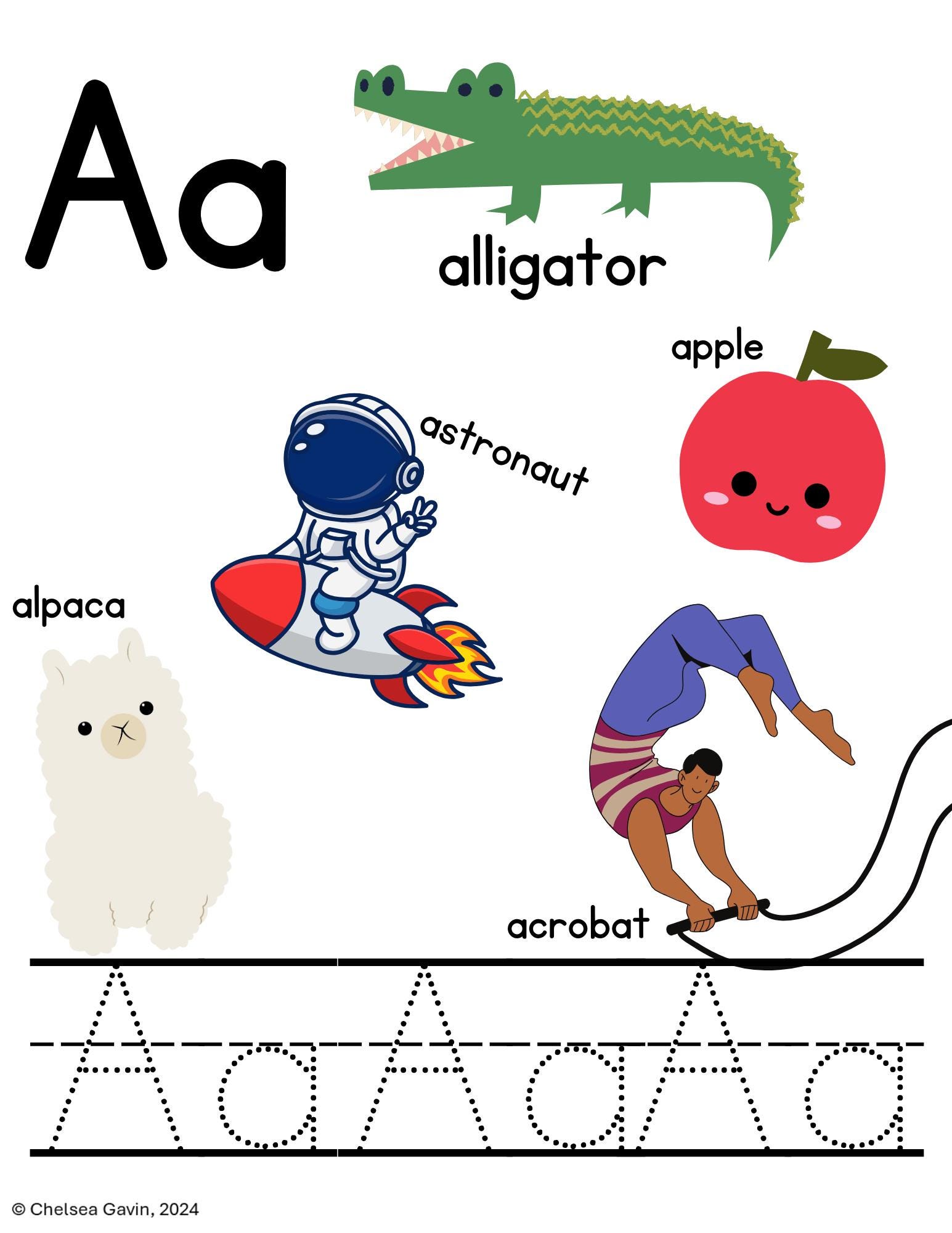 Alphabet and Letter Sounds Book - Etsy