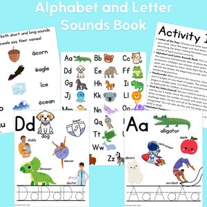 Alphabet and Letter Sounds Book - Etsy