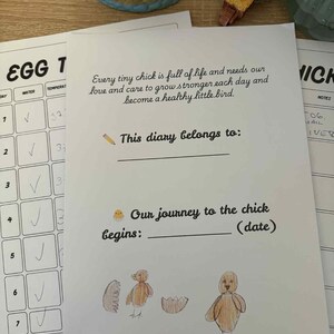Chicken Egg Incubation Journal: 30-day Hatching Tracker (digital PDF ...
