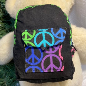 18 Inch Doll Backpack/teddy Bear Backpack/peace Sign Backpack/back to ...