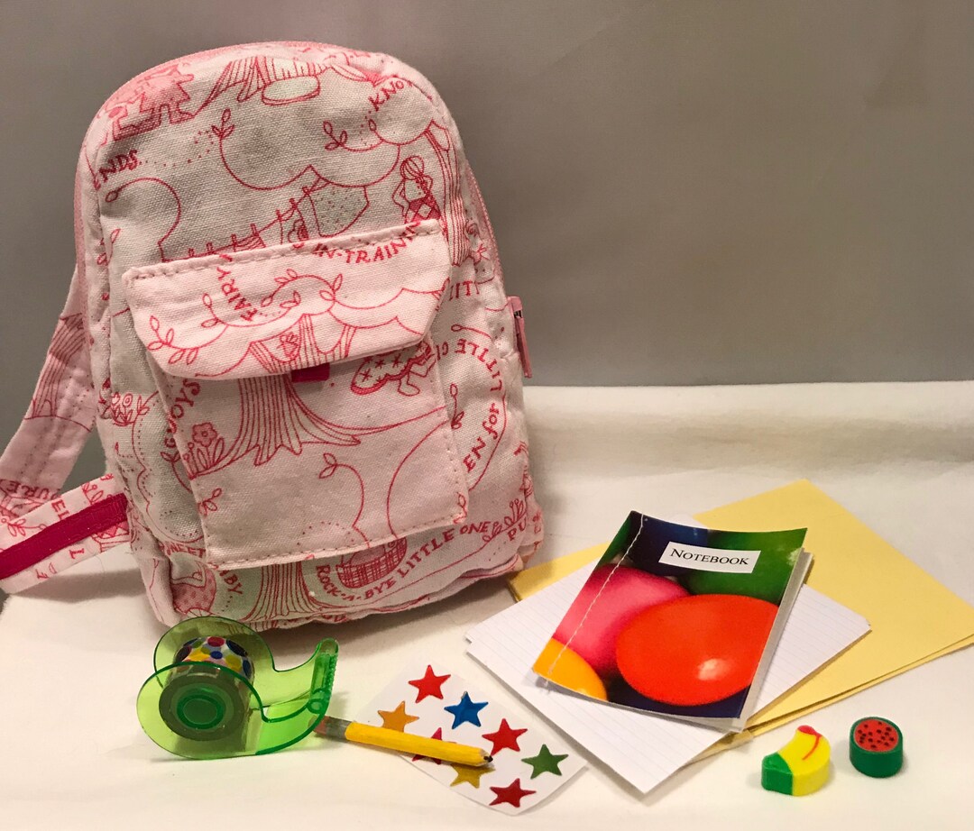 Doll Backpack/18 Inch Doll School Supplies/teddy Bear Backpack/american ...