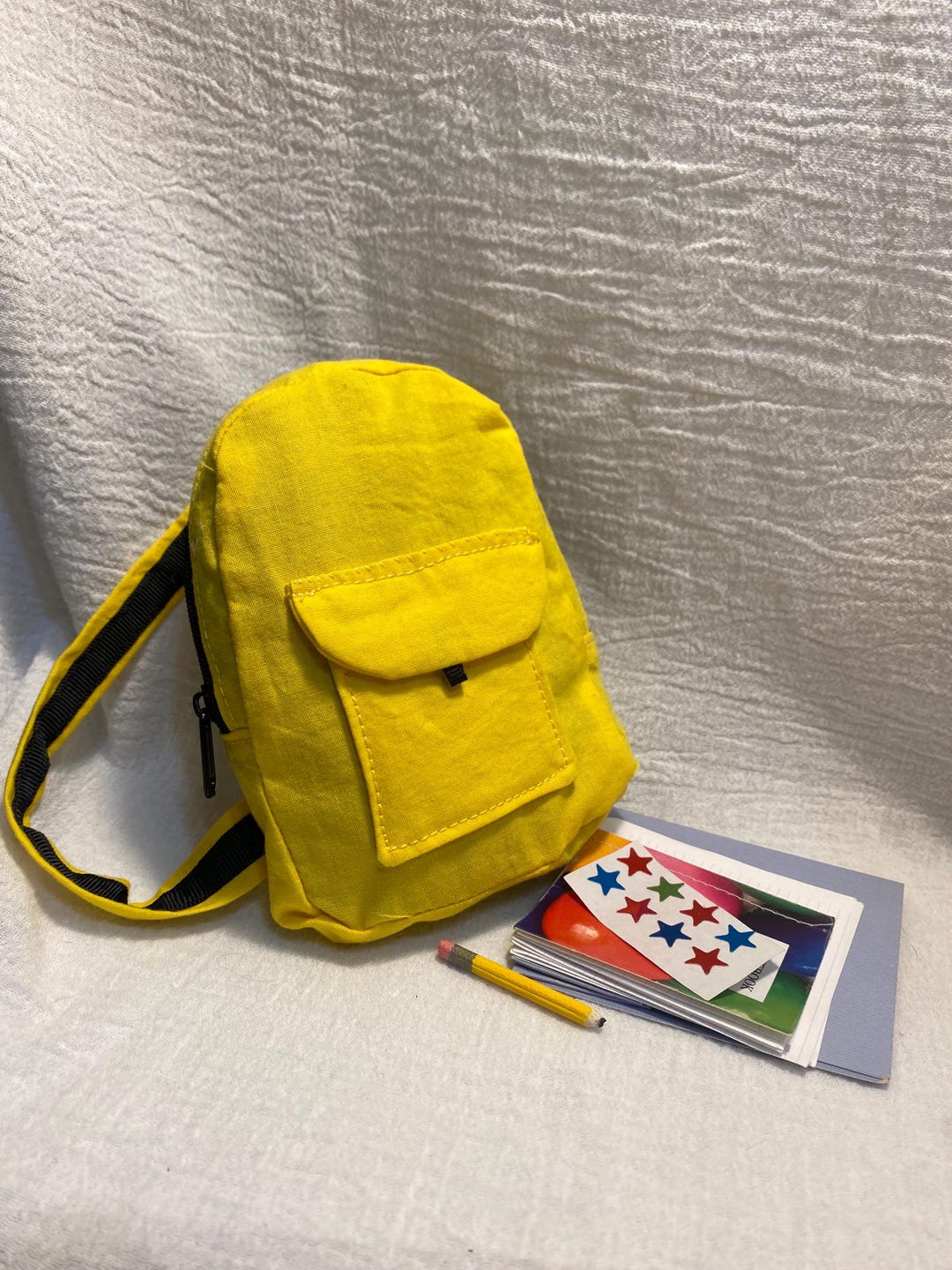 18 Inch Doll Yellow Backpack/teddy Bear Yellow Backpack/doll Teddy Bear ...