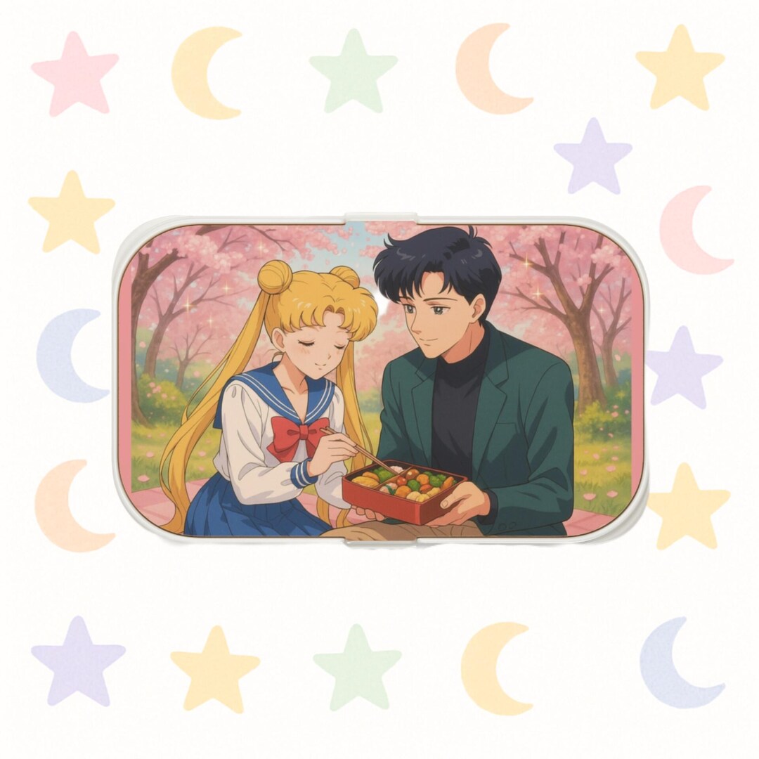 Sailor Moon Usagi and Mamoru Bento Lunch Box, Kawaii Manga Meal Prep ...
