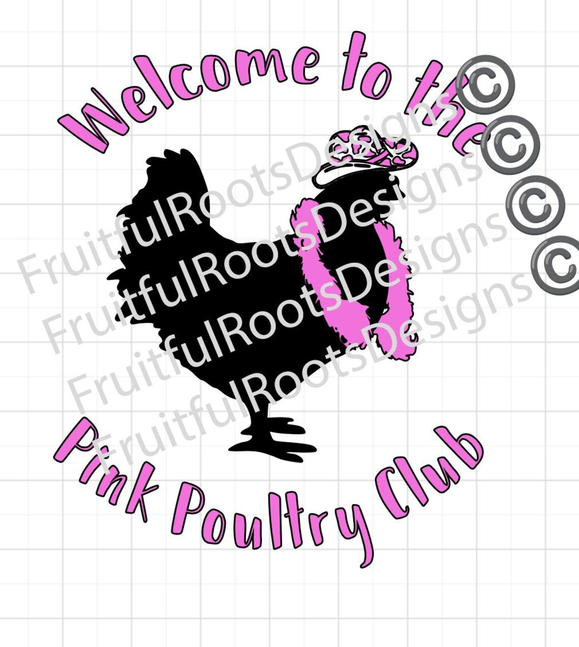 Pink Poultry Club Chicken Coop Sign *digital Download* - Etsy