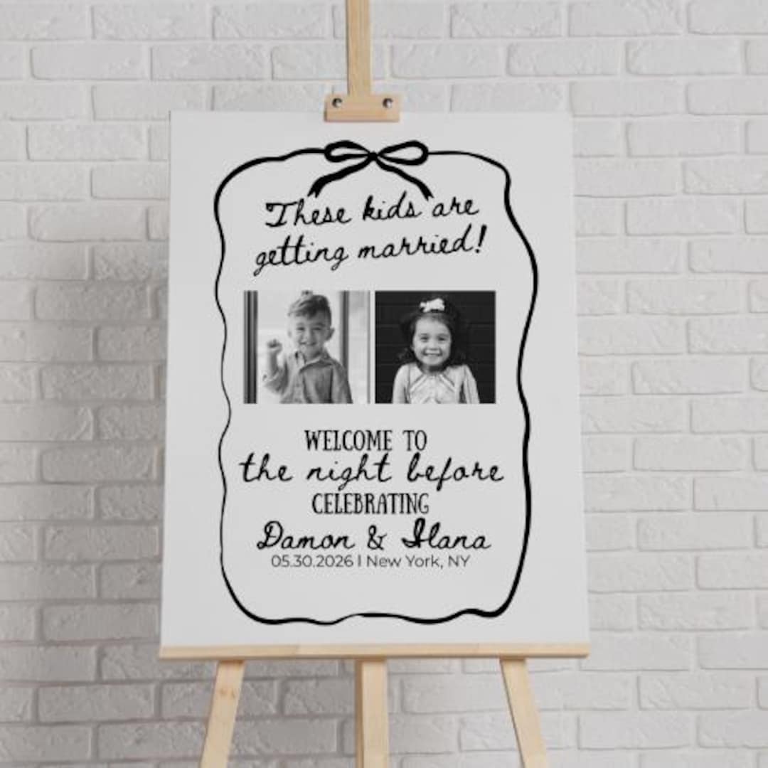 Editable Wedding Welcome Sign: These Kids Are Getting Married Fun ...