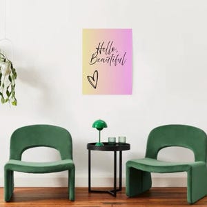 Hello Beautiful Poster - Etsy