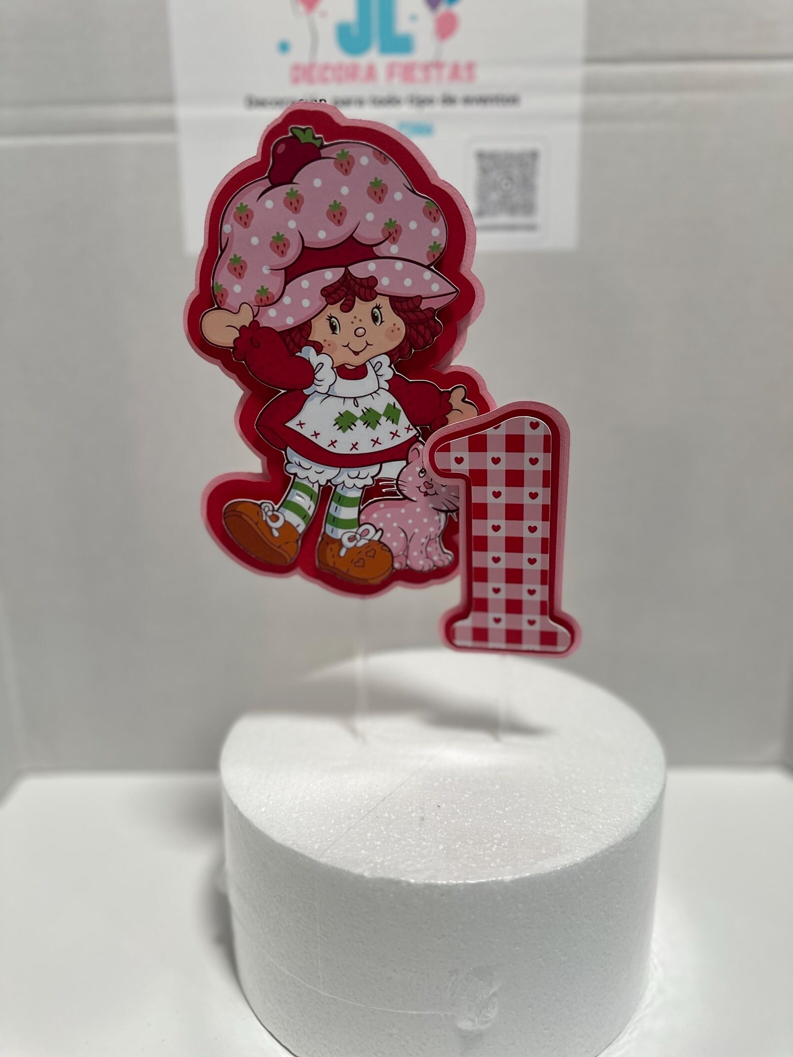 Strawberry Shortcake Cake Topper Simple - Etsy
