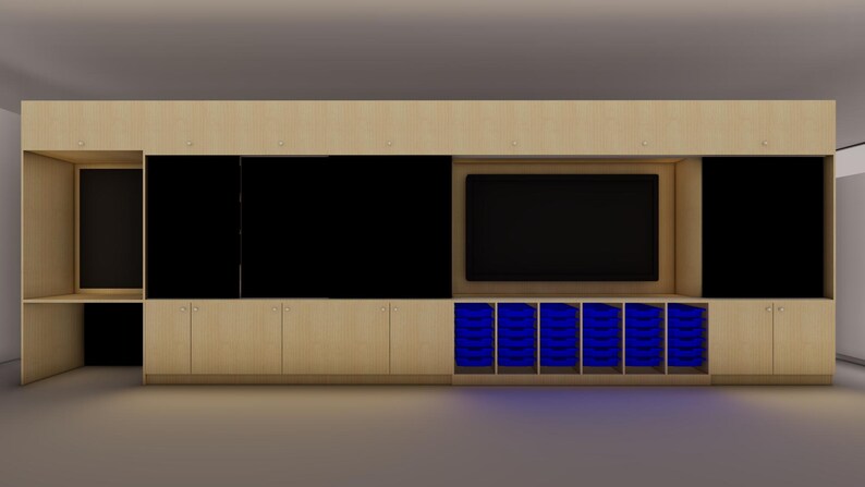 Teaching Wall – 3D Autocad Layout Template (DWG + PDF) | Modular ...