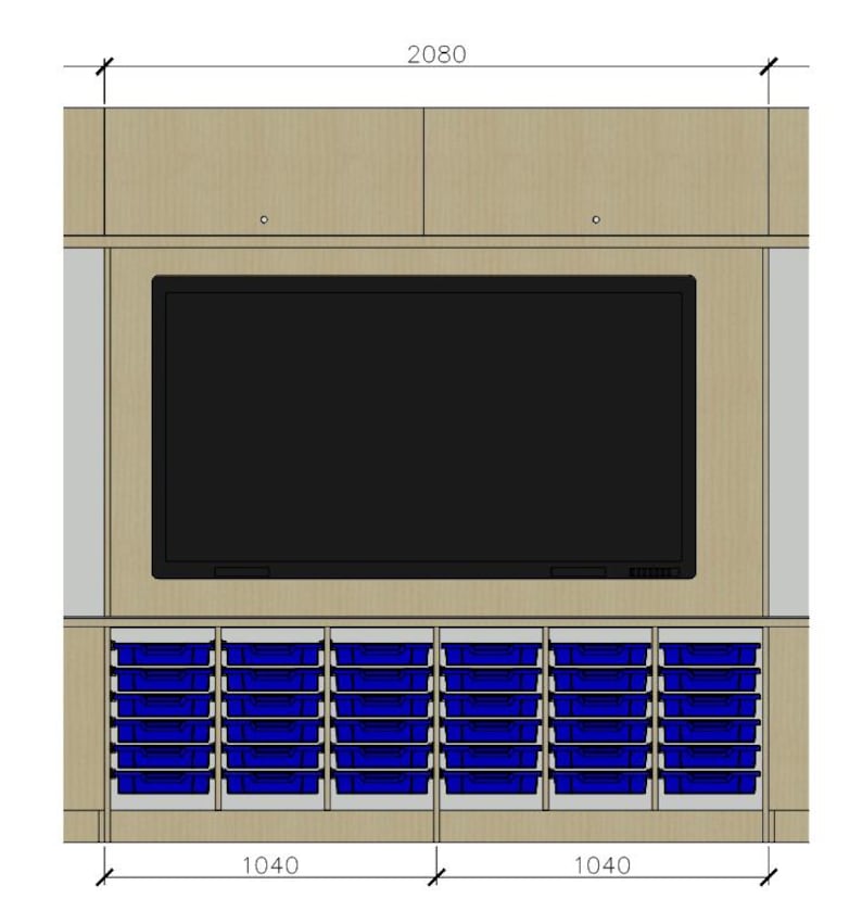 Teaching Wall – 3D Autocad Layout Template (DWG + PDF) | Modular ...