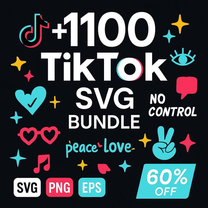 Tiktok Svg Files for Cricut - Etsy