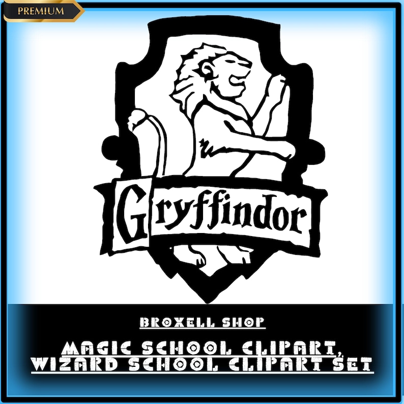 Wizard School Houses Clipart Set, Magic Design SVG PNG (digital Cut ...