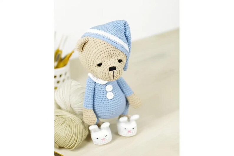 Sleepy Teddy Bear Crochet Pattern – PDF Instant Download, Adorable ...