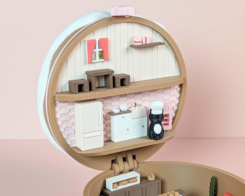 Cinnacat Bakery Pocket Playset | Miniature Cat Cafe | Travel Toys - Etsy