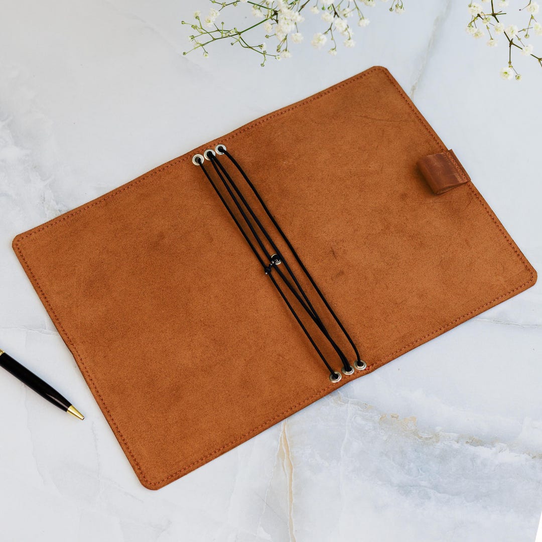 Handmade Leather Journal Cover, Monogrammed Journal Cover, Personalized ...