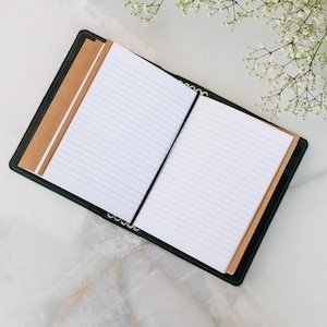 Refillable Leather Notebook Cover, Leather Notebook Case, A5 Leather ...