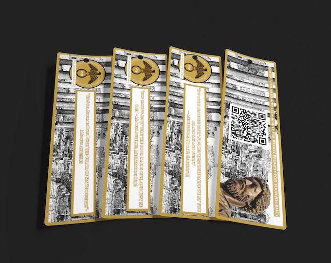 Marcus Aurelius Bookmark Engraved Bookmark Leather Bookmark for Him ...