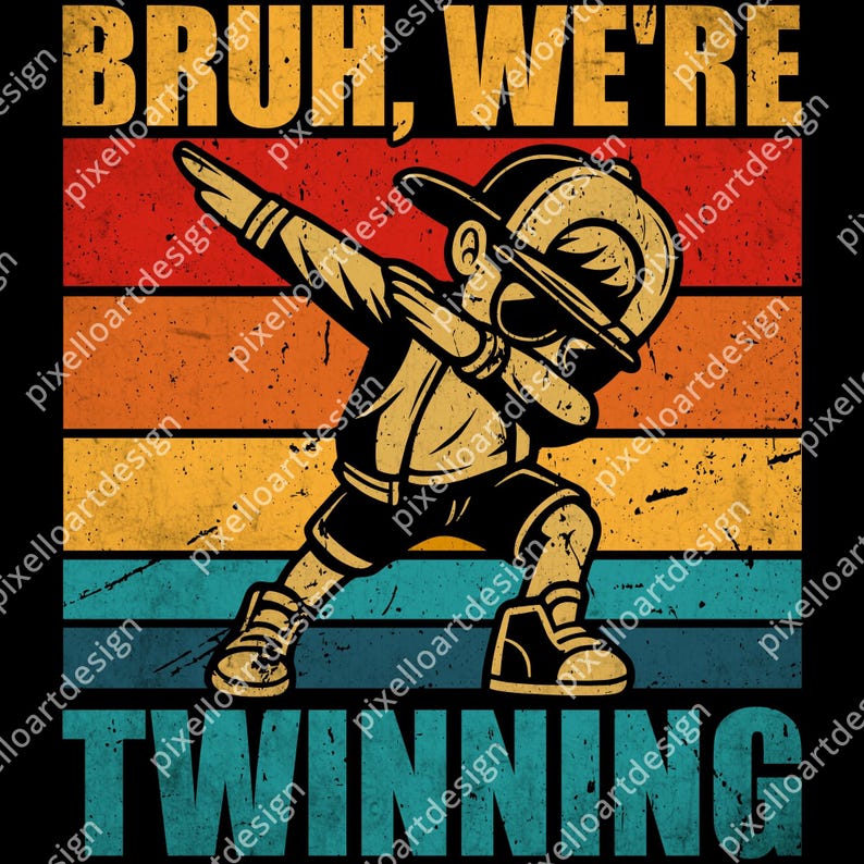 Boy Twin Day Png, Bruh We're Twinning Dabbing Boys, Funny Matching ...