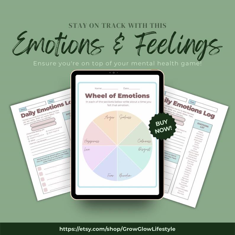 Emotional Intelligence Worksheet Set: Therapy Session, Feelings Wheel ...