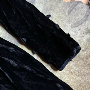 Vtg 90s Antique Goth Doll Black Velvet Mini Dress by Cristy Allen Size ...
