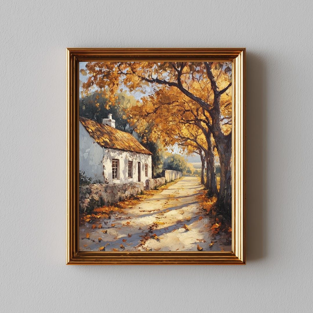 Rustic Autumn Cape Town Road - Printable Countryside Wall Art, Fall ...
