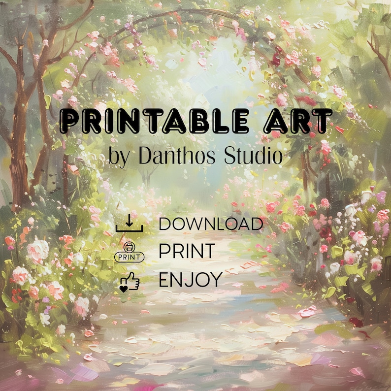 Country Lane Leading to Rustic Cottages - Vintage Country Scene, Cozy ...