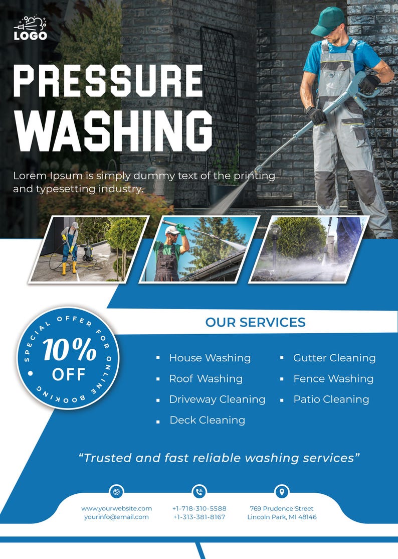 Pressure Washing Flyer - Etsy