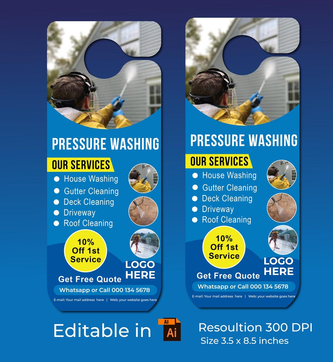 Pressure Washing Door Hangers