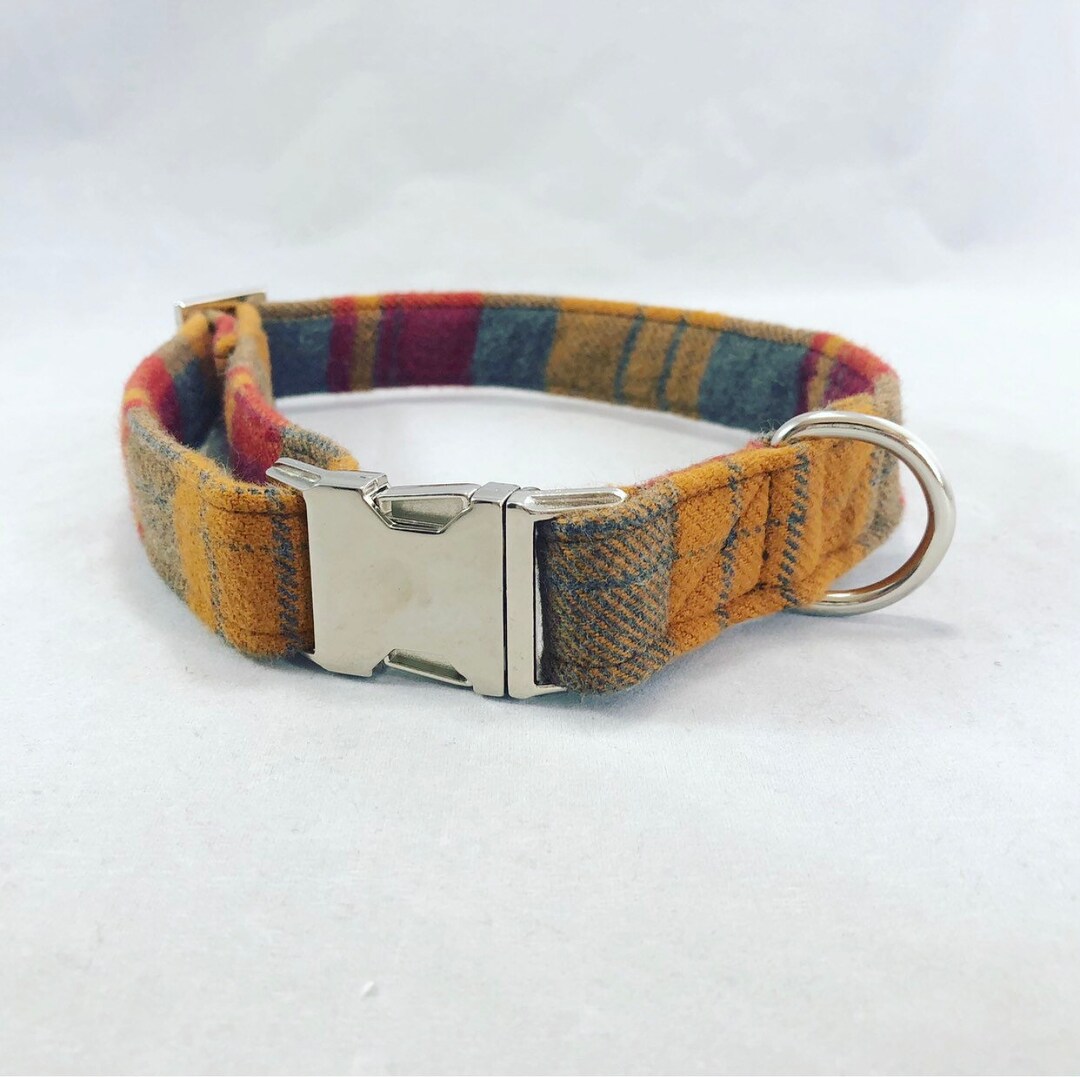 Plaid Dog Collar Fall Dog Collar Autumn Dog Collar Soft - Etsy