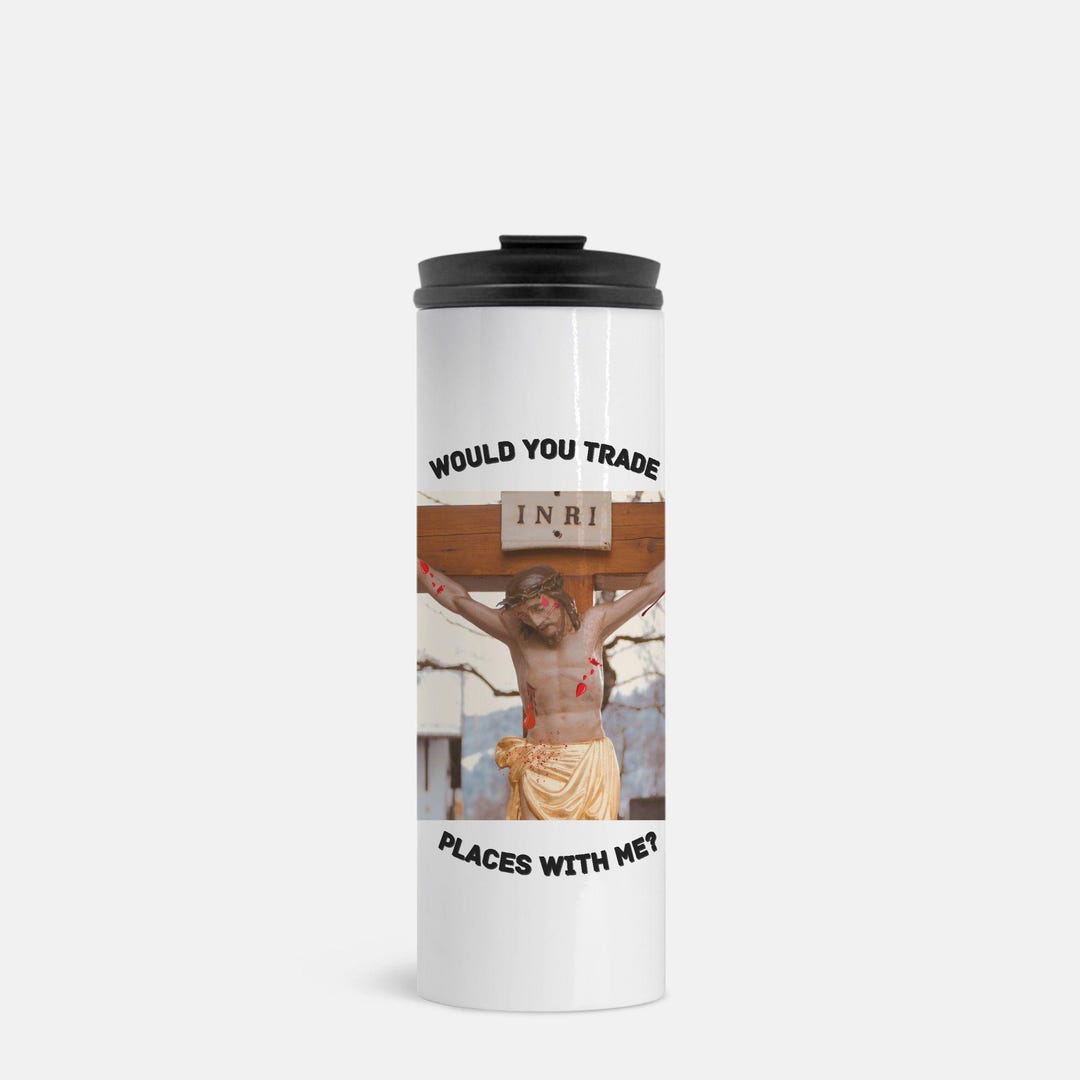 Jesus on the Cross Thermal Tumbler: Inspirational Christian Drinkware ...