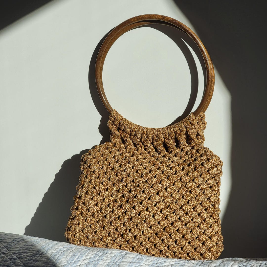 Authentic Woven Purse - Boho Womens Purse - Wooden Loop Handle Purse - Etsy