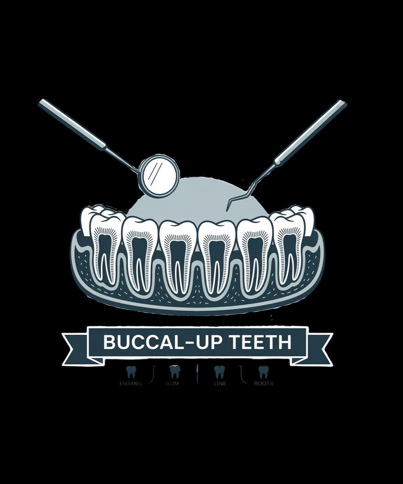 Buccal up Teeth Anatomy PNG: Dental Office Art (digital Download - Etsy ...