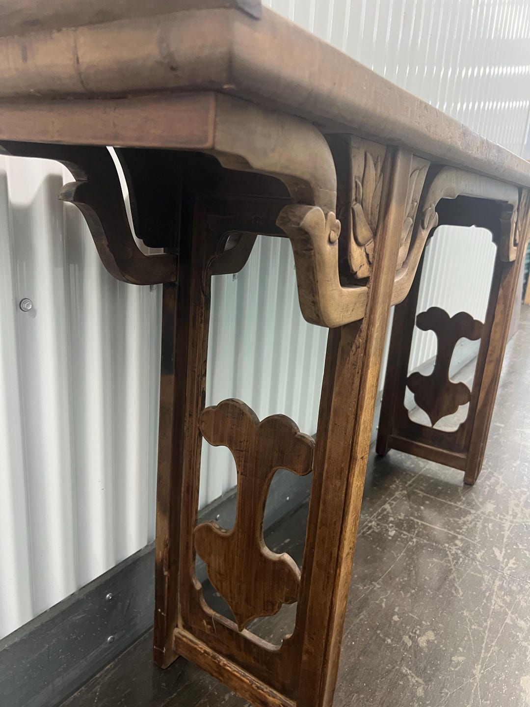 Period Furniture, Console in Mango Wood, Circa 20th Century - Etsy