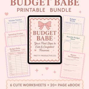 Budget Babe Printable Bundle | Girly Budget Planner Kit | Monthly ...