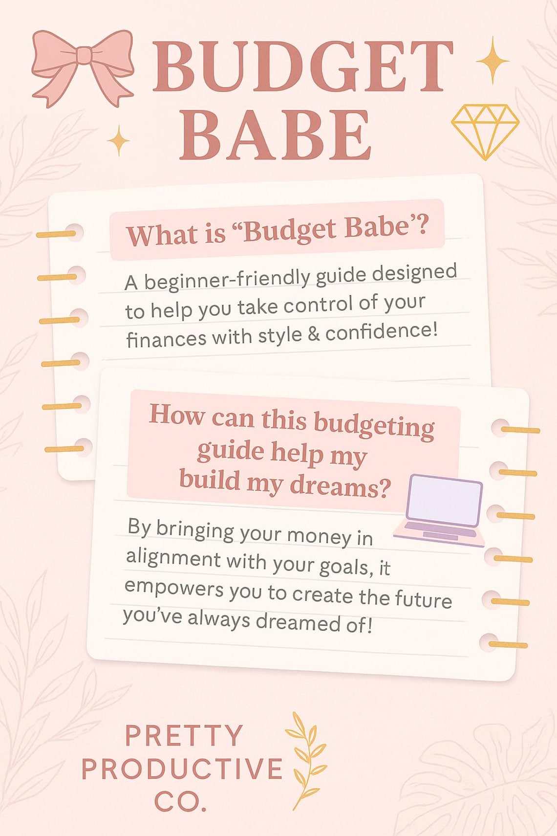 Budget Babe Printable Bundle | Girly Budget Planner Kit | Monthly ...