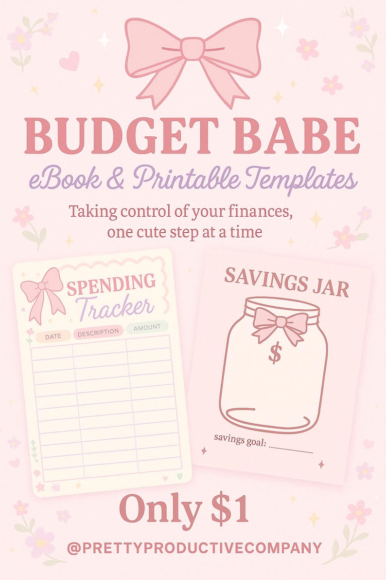 Budget Babe Printable Bundle E-book | Girly Budget Planner Kit ...