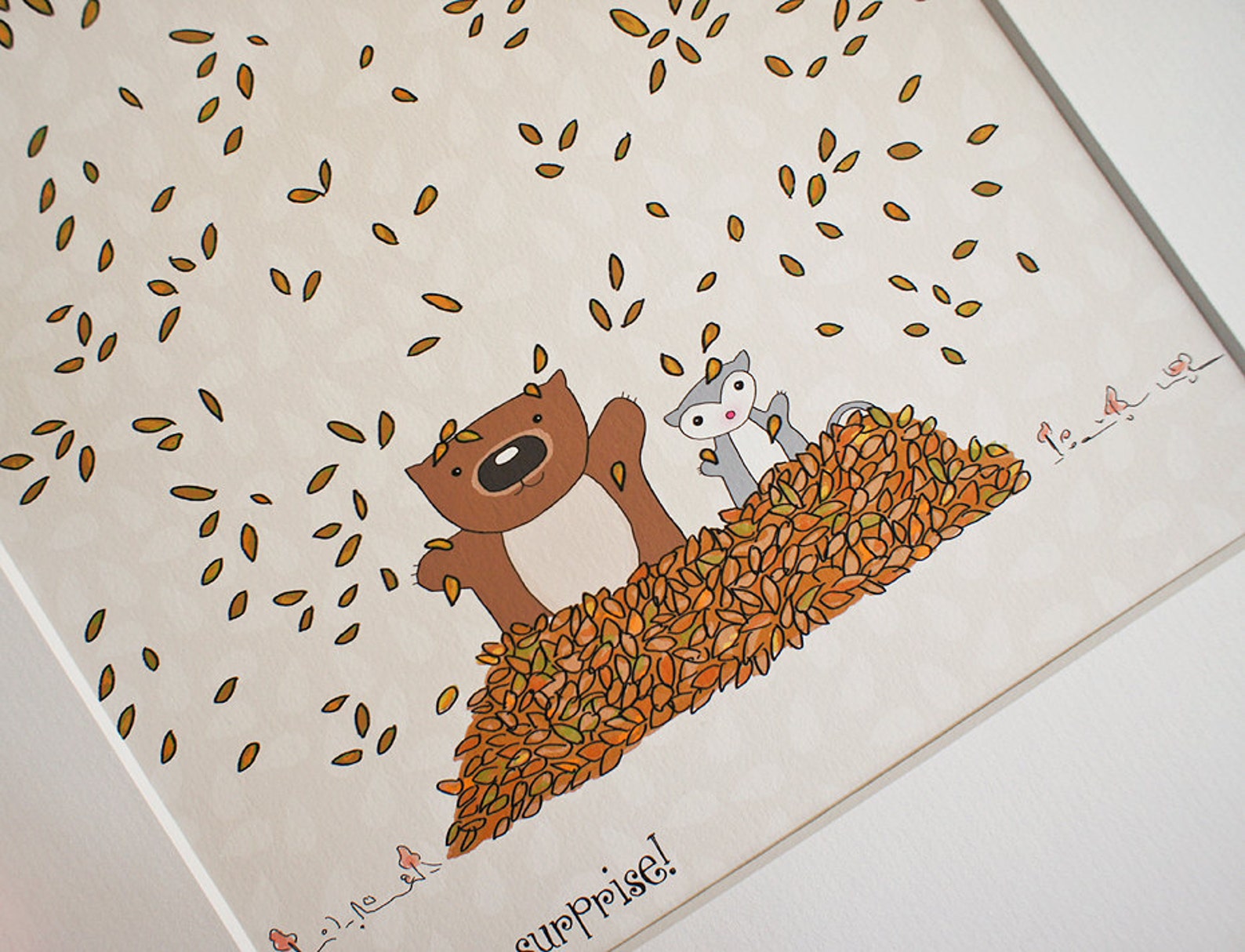 Childrens Art Mini Print Autumn Surprise - Etsy