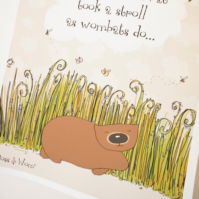 Poster Print Wommie Wombat - Etsy