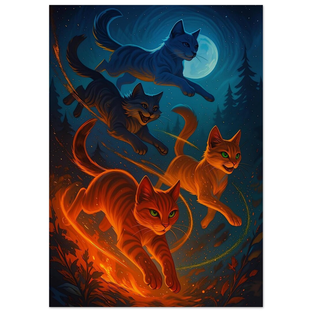 Epic Warriors Battle Poster - Fireheart, Greystripe, Blue Star ...