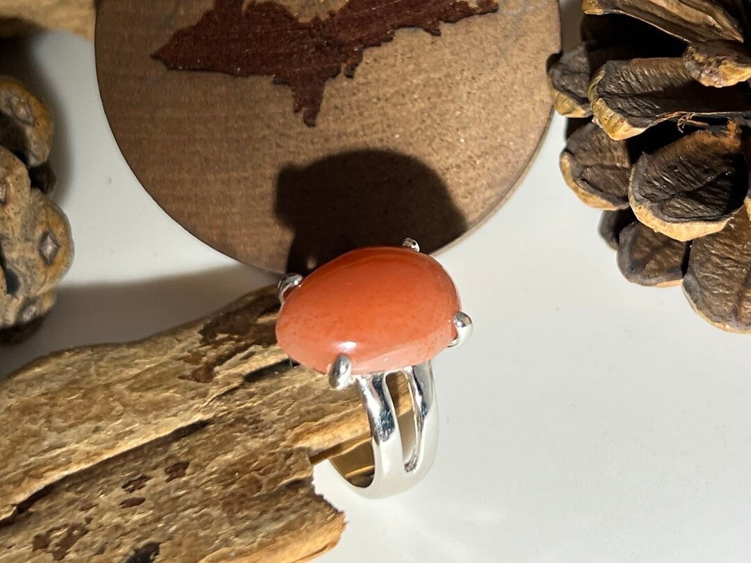 Pink Datolite Sterling Silver Ring Size 7 - Etsy