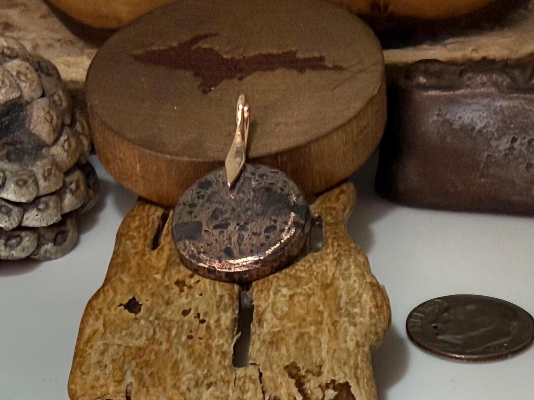 Copper Firebrick Pendant With Sterling Silver Chain . - Etsy