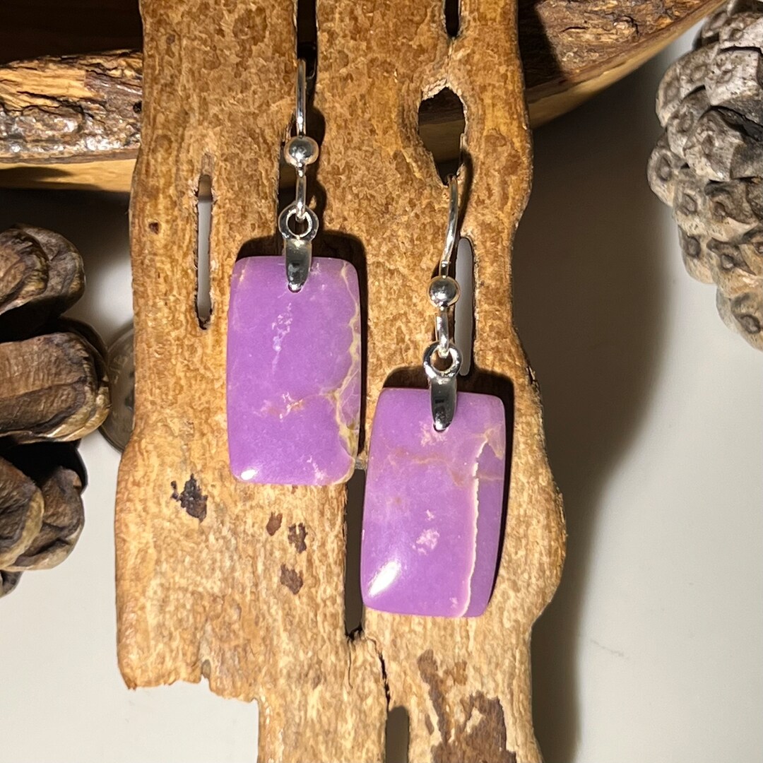 Phosphosiderite Vibrant Purple Earrings - Etsy