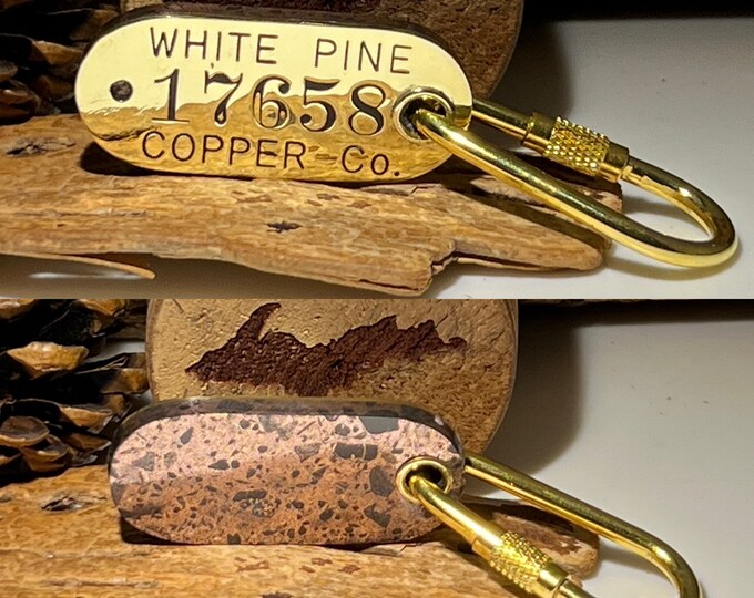 Vintage Copper Firebrick White Pine Copper Mining Company Tool Tag ...