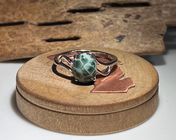 Isle Royale Michigan Greenstone 9x7 Mm Chlorastrolite Ring Size 9 ...