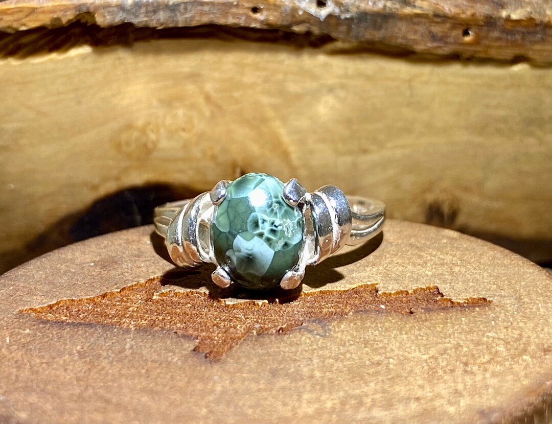 Stunning Michigan Greenstone Ring 9x7mm (chlorastrolite) Size 7.5 - Etsy
