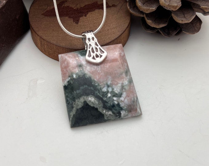 Patricianite Pendant With Copper Inclusions and Sterling Silver Bale ...