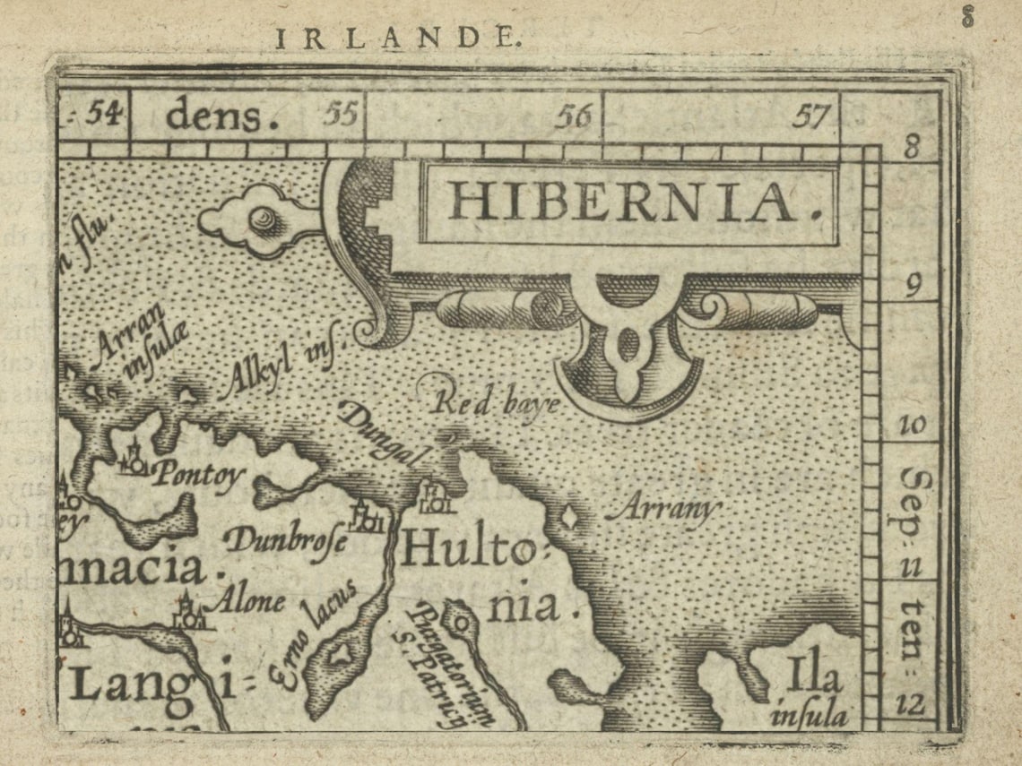 Antique Map of Ireland Hibernia Irelande, Printable Download, Old ...
