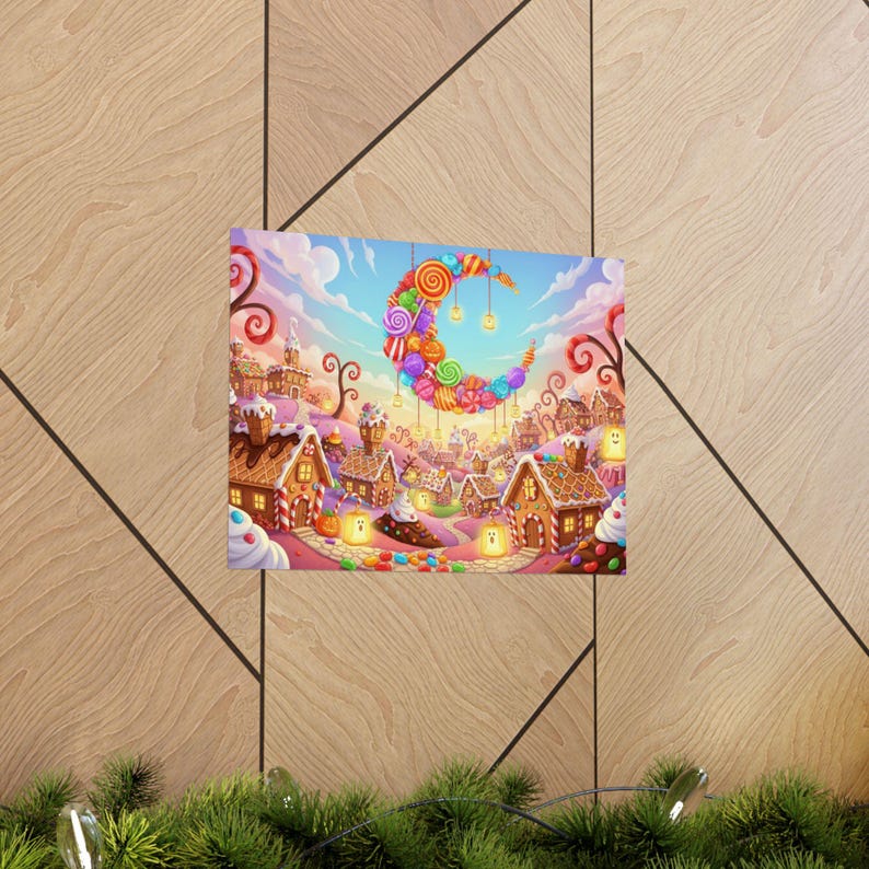 Candyland Posters, Playful Art for Kids, Whimsical Ghosts, Home Decor ...
