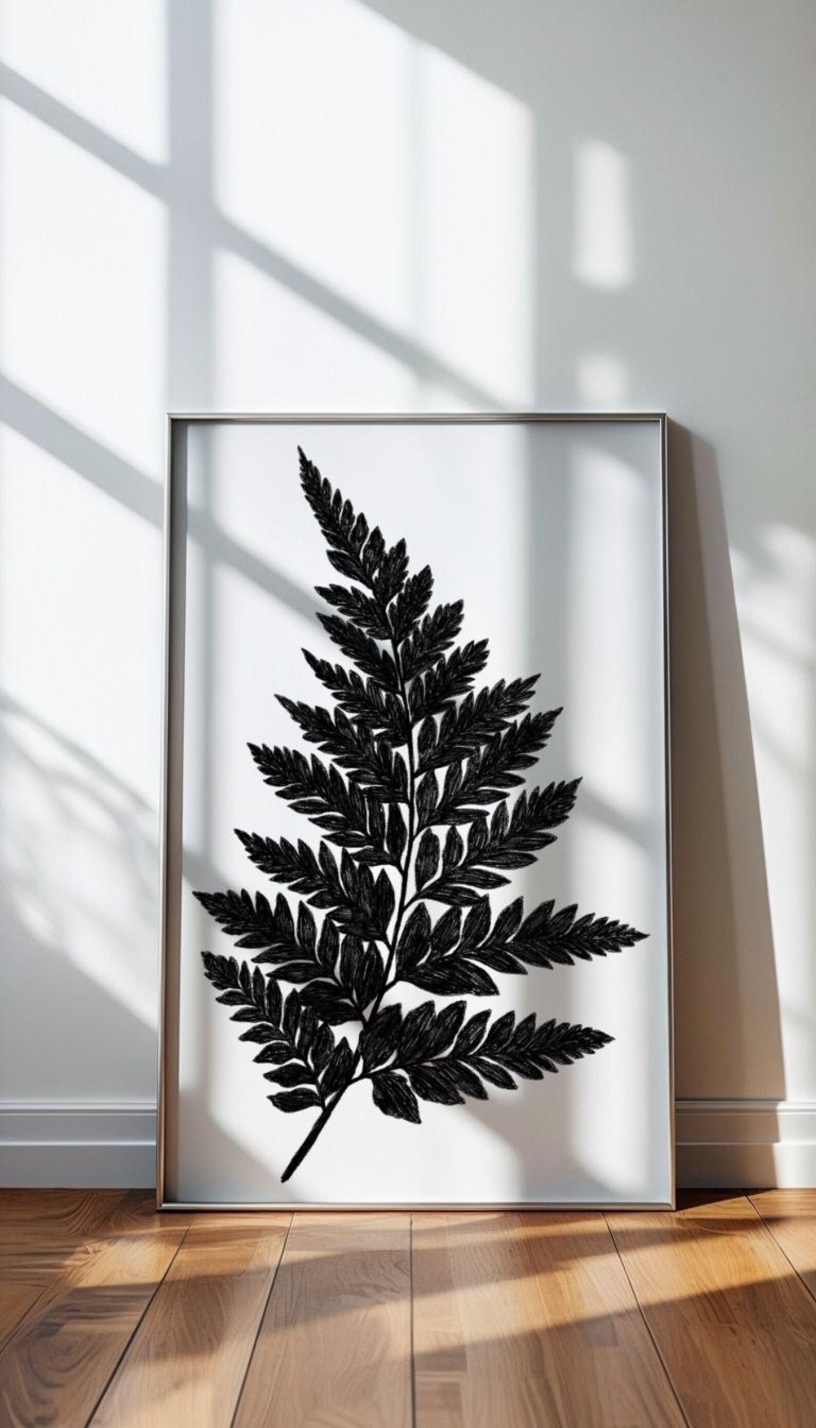 Black Fern Botanical Illustration Wall Art. Instant Download ...