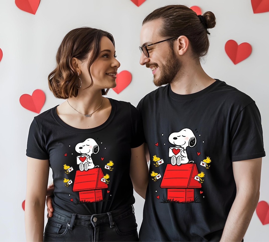 Snoopy Couple Shirts, Matching Valentine T Shirts, Cute Love Peanuts ...